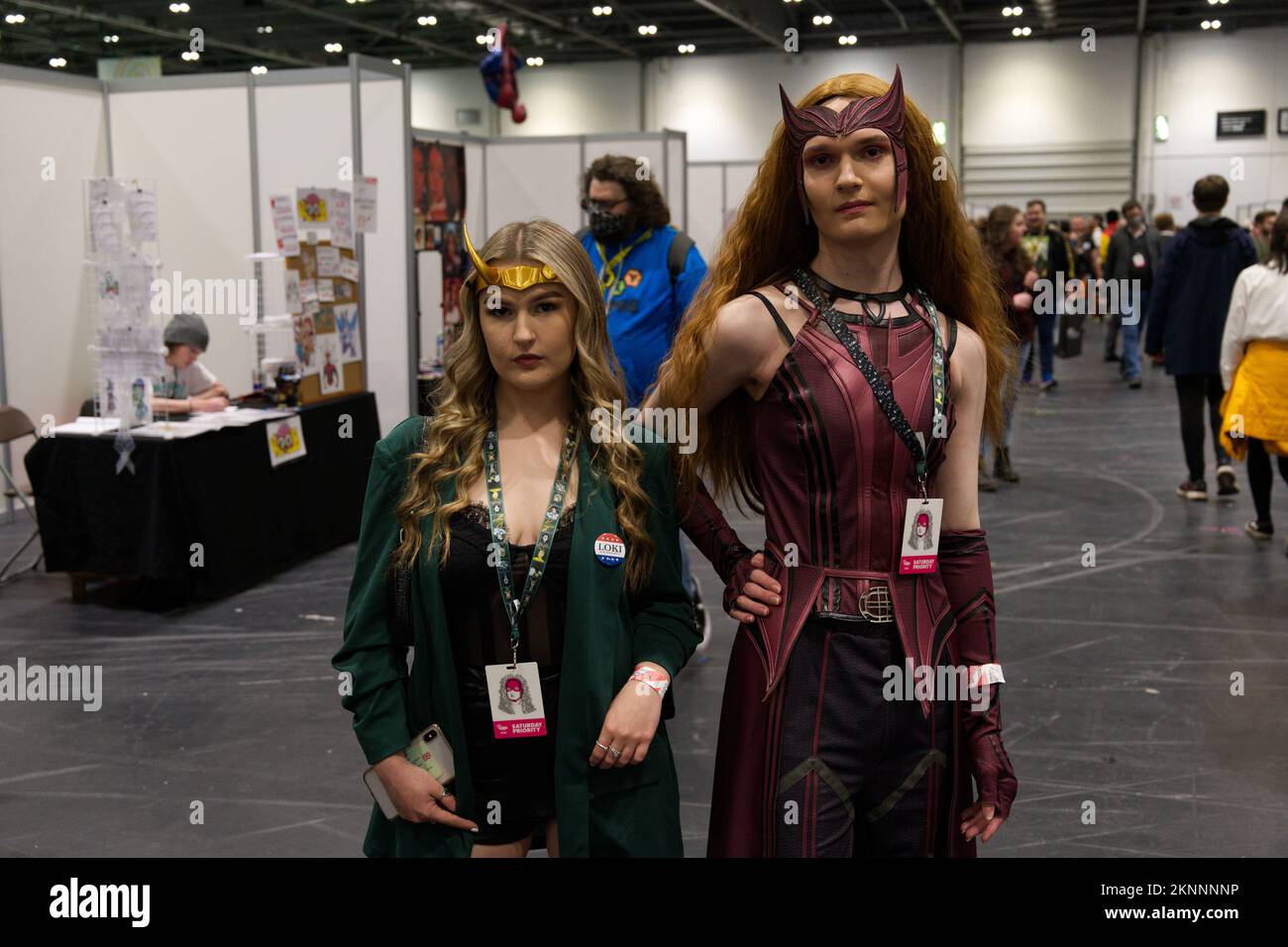 Loki and Wanda cosplay at MCM Comic Con in London Stock Photo - Alamy