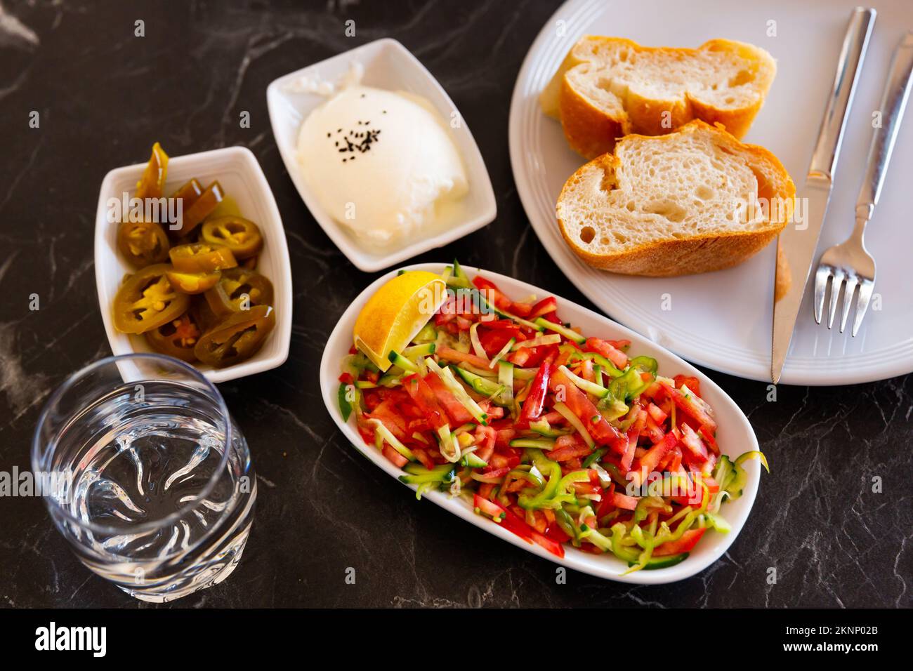 Traditional Turkish appetizers before main course Stock Photo - Alamy