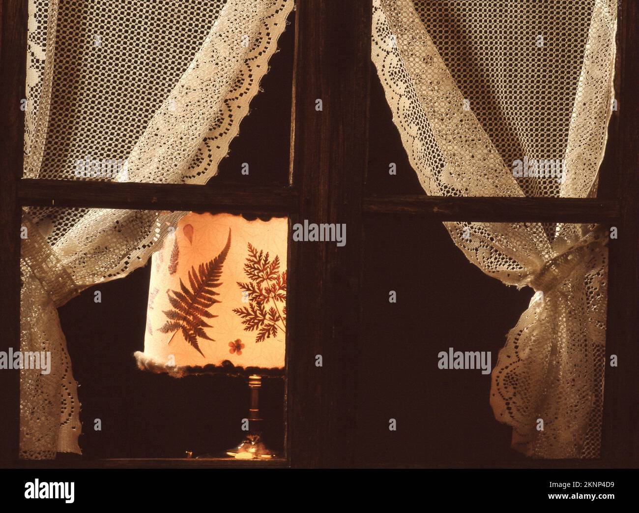 A vintage lamp on the window platform Stock Photo - Alamy