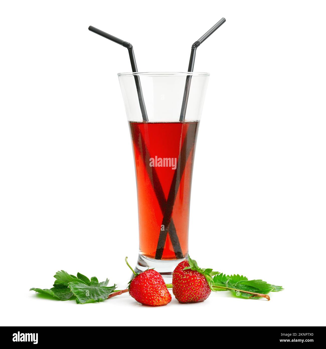 Strawberry cocktail isolated on white background Stock Photo - Alamy