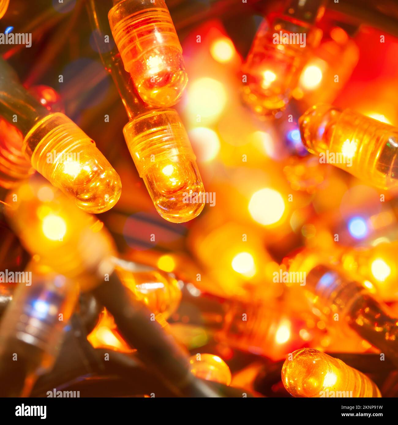 Holiday LED lights. Lamps close up Stock Photo - Alamy