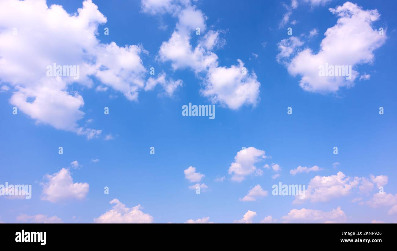 Bright Blue Sky With Clouds - Background Stock Photo - Alamy