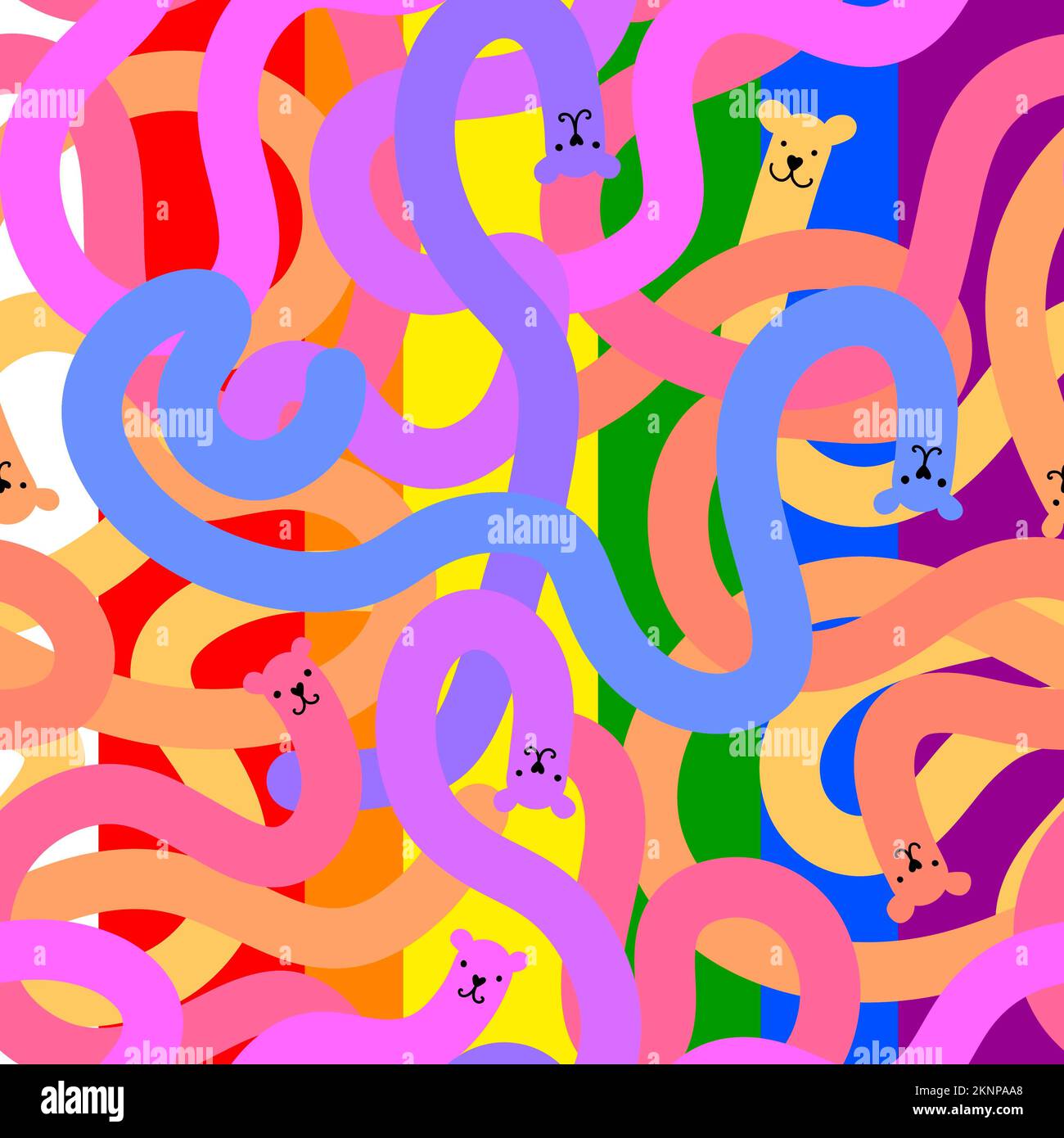 Cartoon toys animals seamless fluffy bears pattern for wrapping paper ...