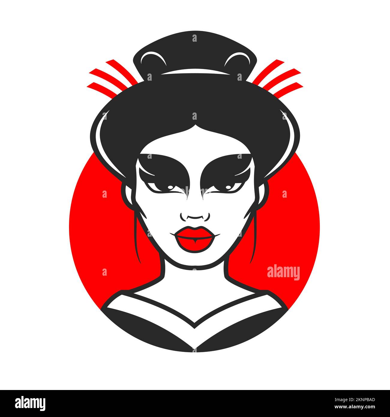 Geisha Vector Logo Illustration. Japanese culture symbol and icon. logo ...