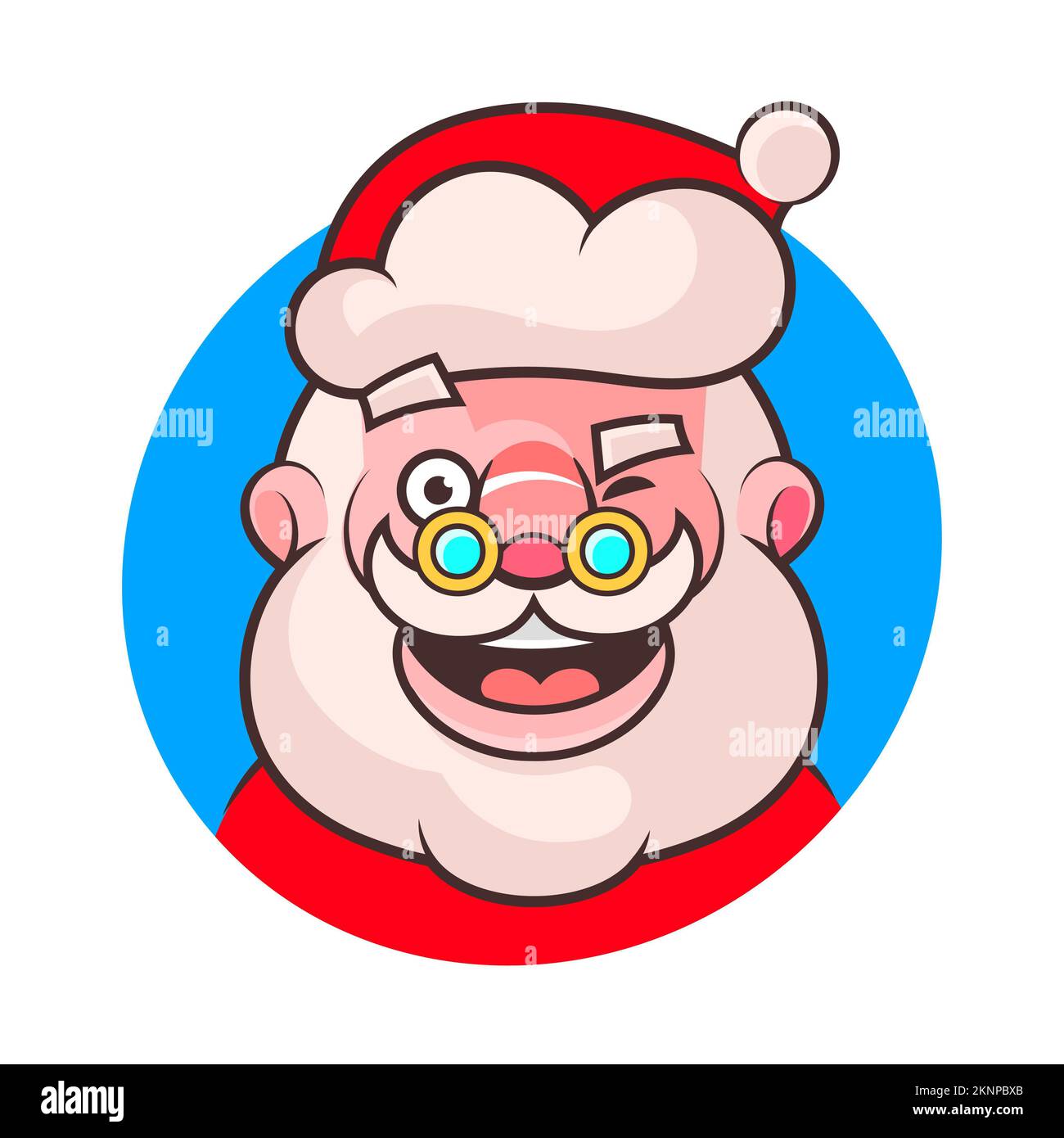 Santa Claus Minimal Color Flat Line Stroke Icon Pictogram Symbol ...