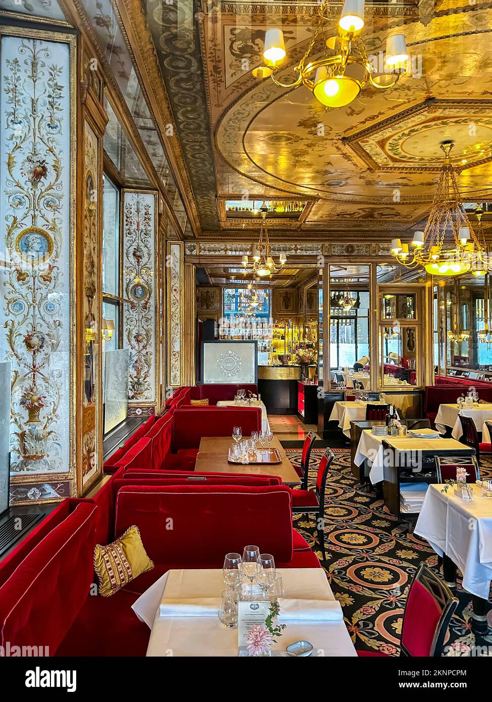 Paris, France, General View, Inside Traditional French Bistro ...