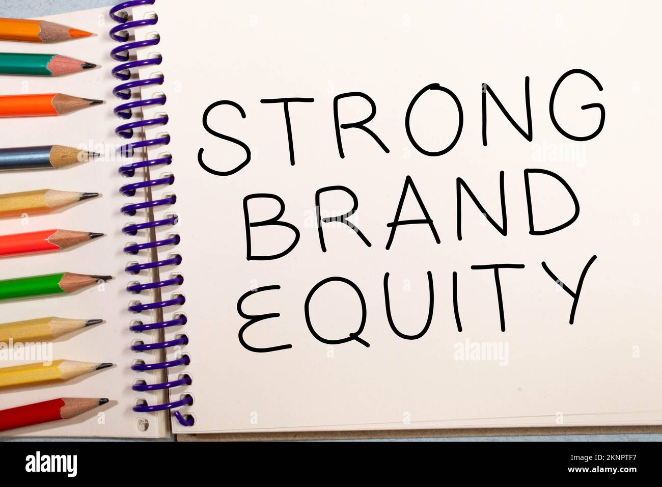 Strong brand equity symbol. Concept words Strong brand equity on wooden ...