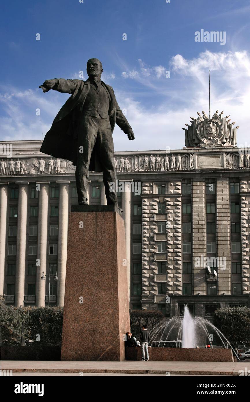 The Communist Soviet-era monument dedicated to Lenin in Saint ...
