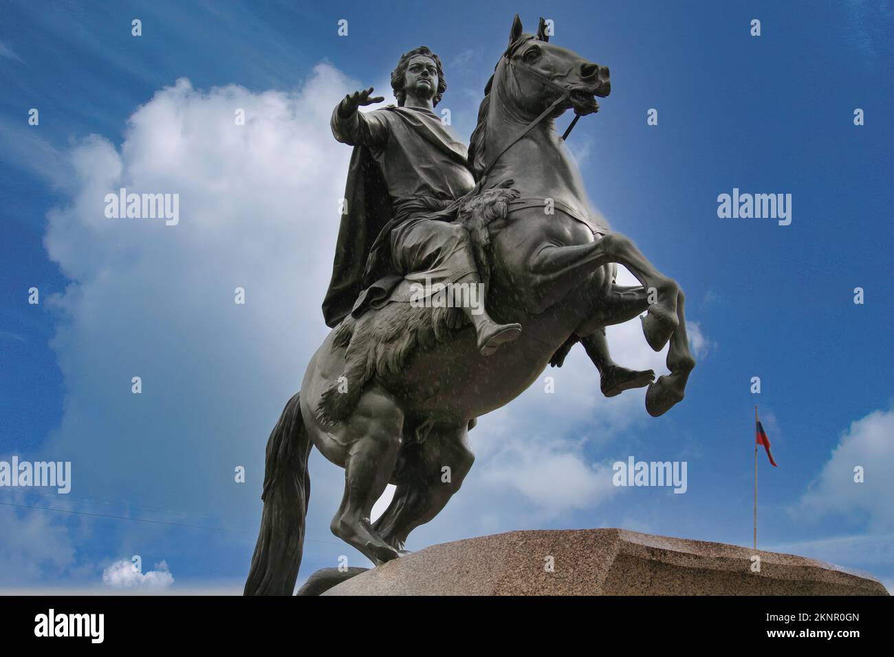 The famous Statue of Peter the Great in Saint Petersburg, Russia Stock ...