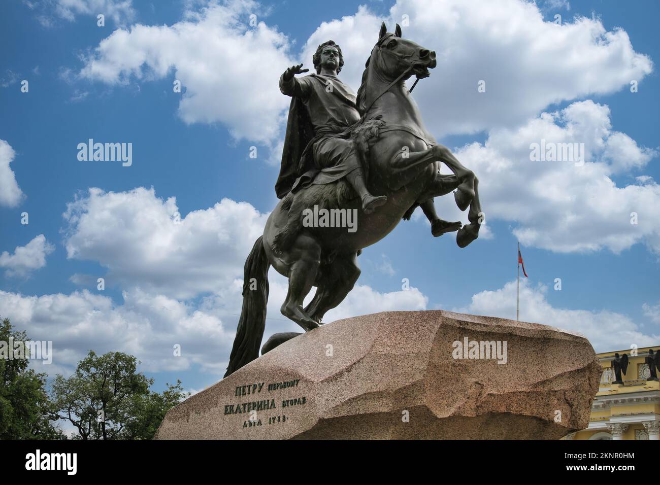 The famous Statue of Peter the Great in Saint Petersburg, Russia Stock ...