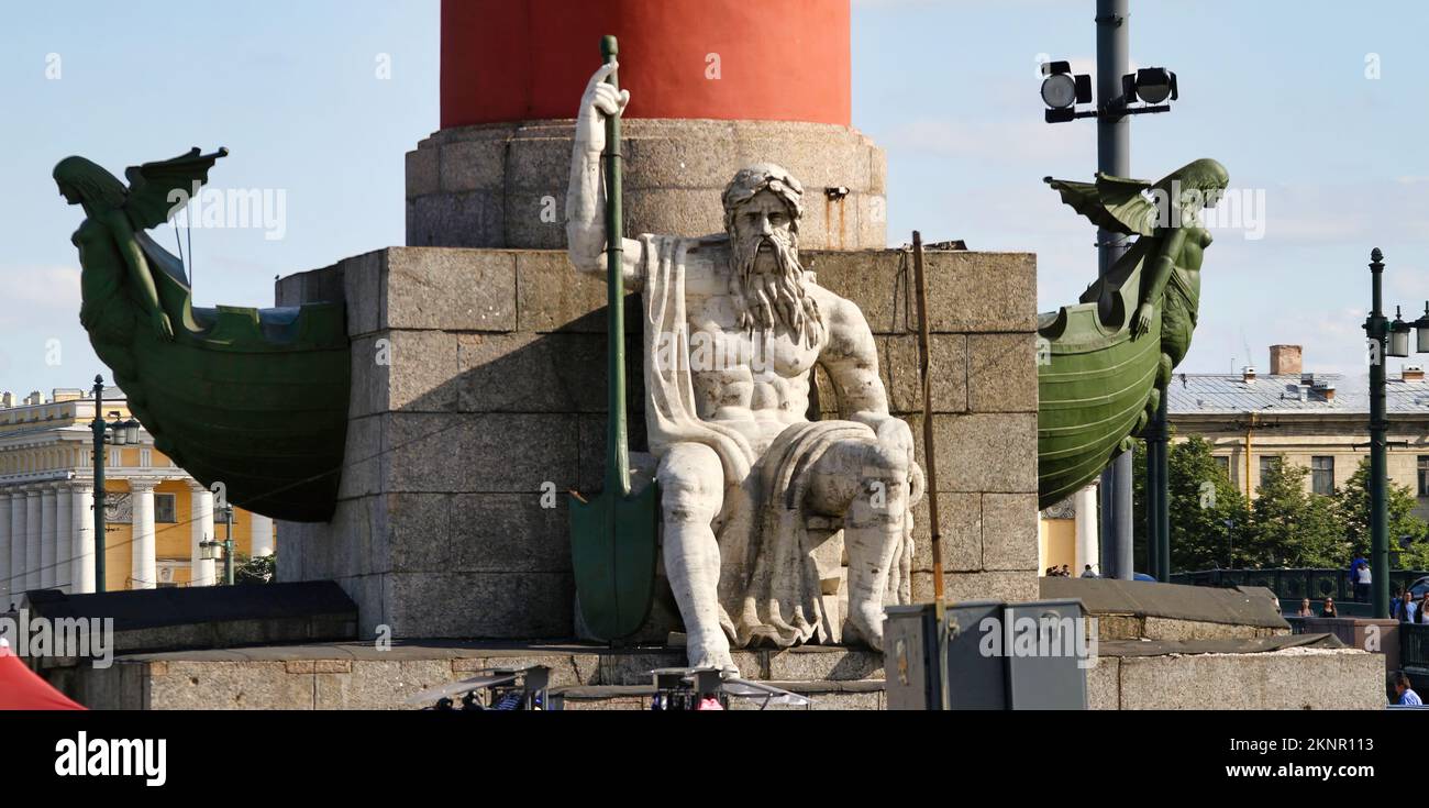 The two Rostrate Columns of St. Petersburg (or Rostral Columns) are ...