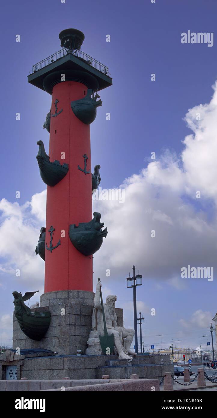 The two Rostrate Columns of St. Petersburg (or Rostral Columns) are ...