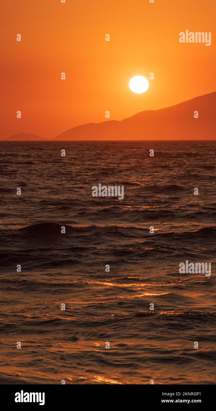 Sunset view on Kos island Stock Photo - Alamy
