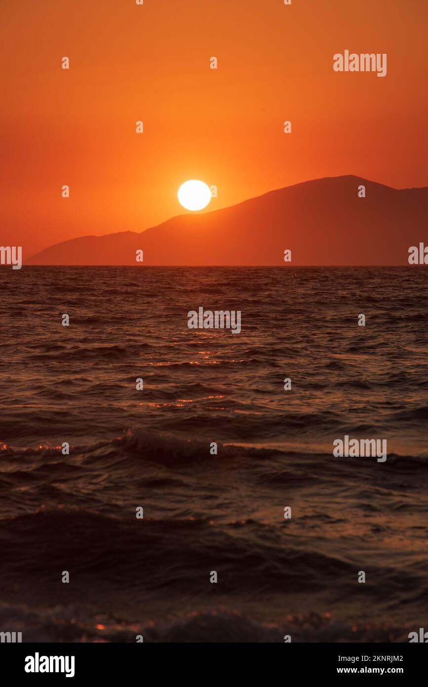 Sunset view on Kos island Stock Photo - Alamy