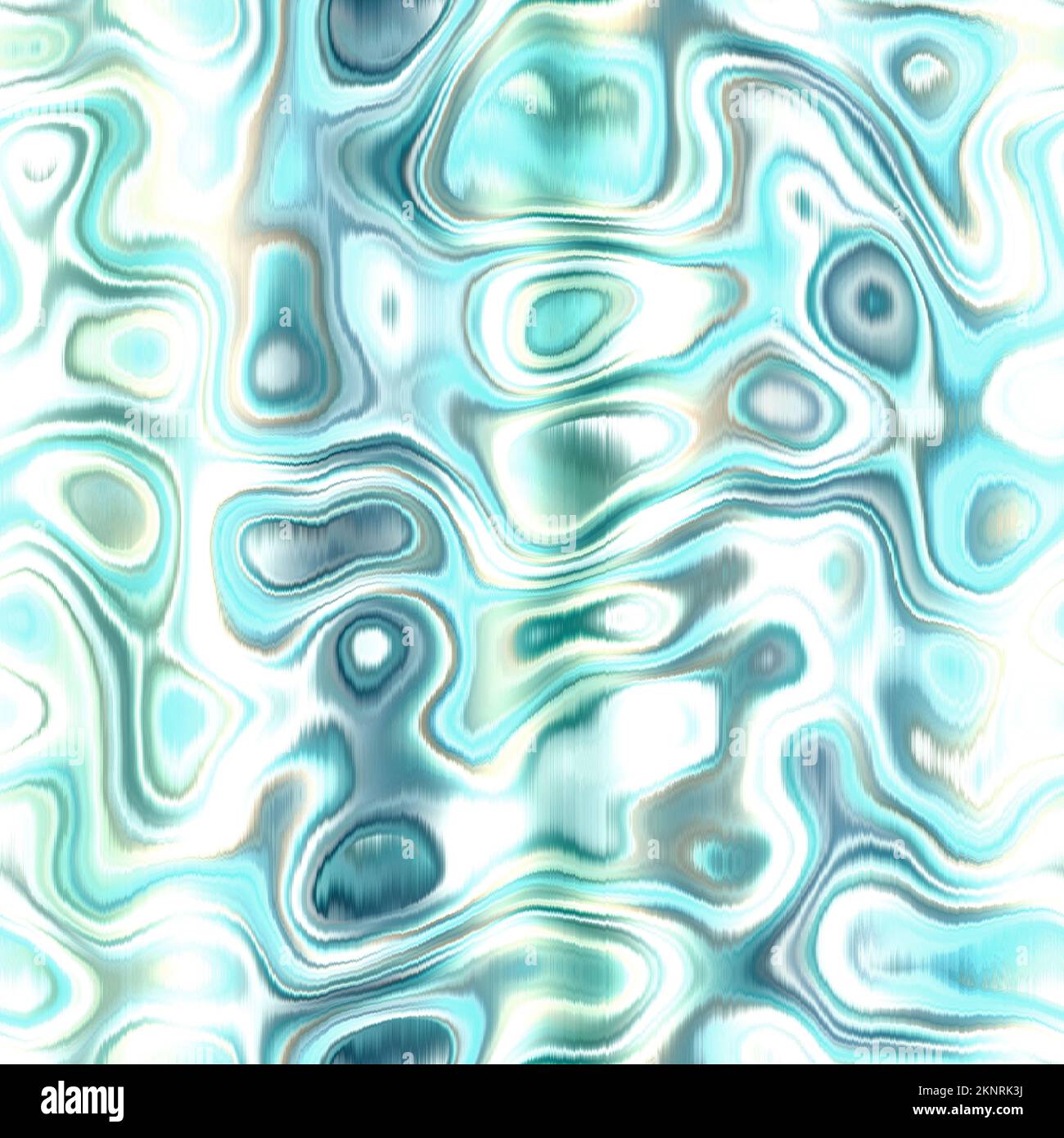 Washed teal wavy blur water reflection melange seamless pattern ...