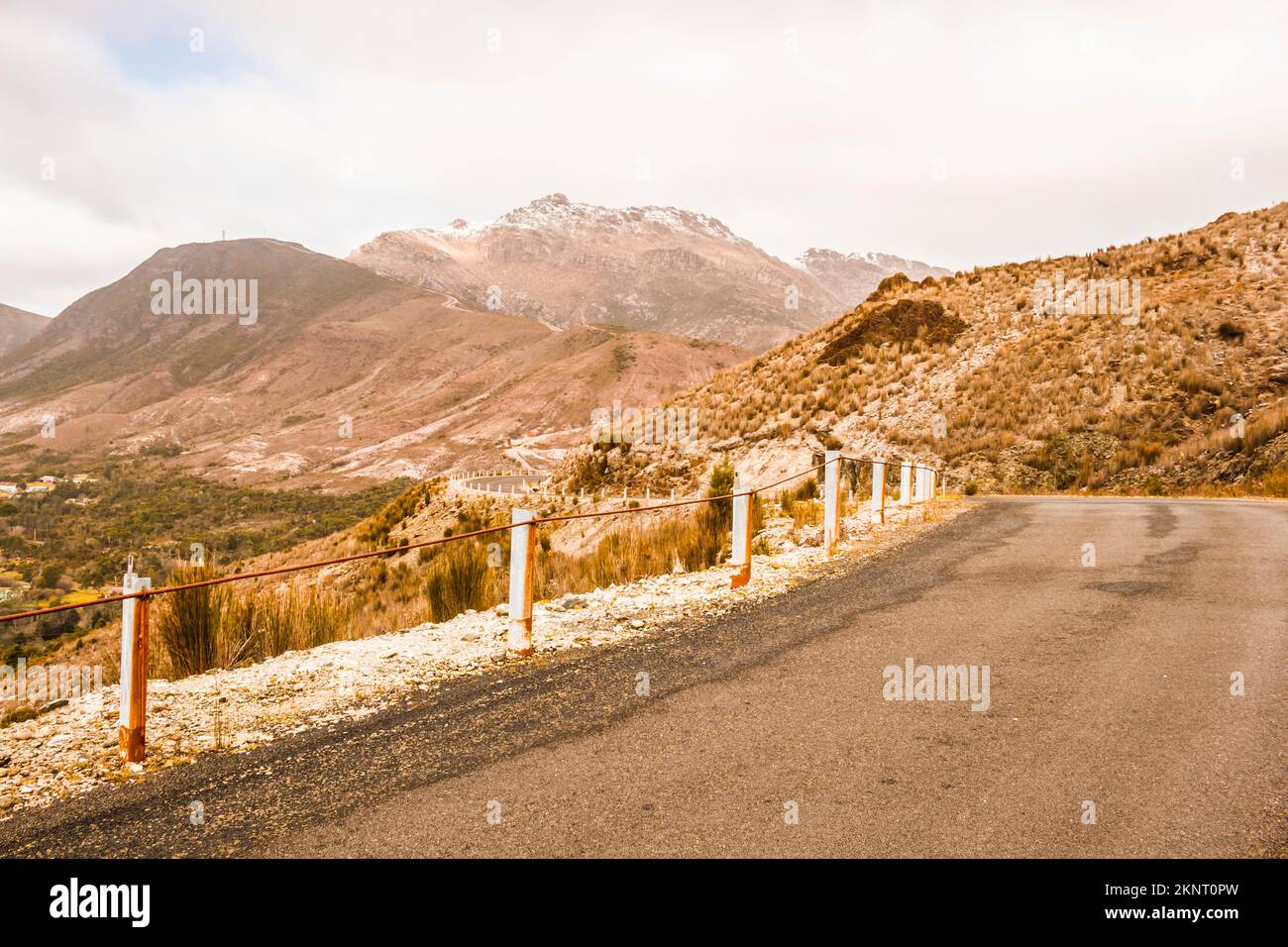 Arid remote beauty in a road traversing the spectacular western ranges ...