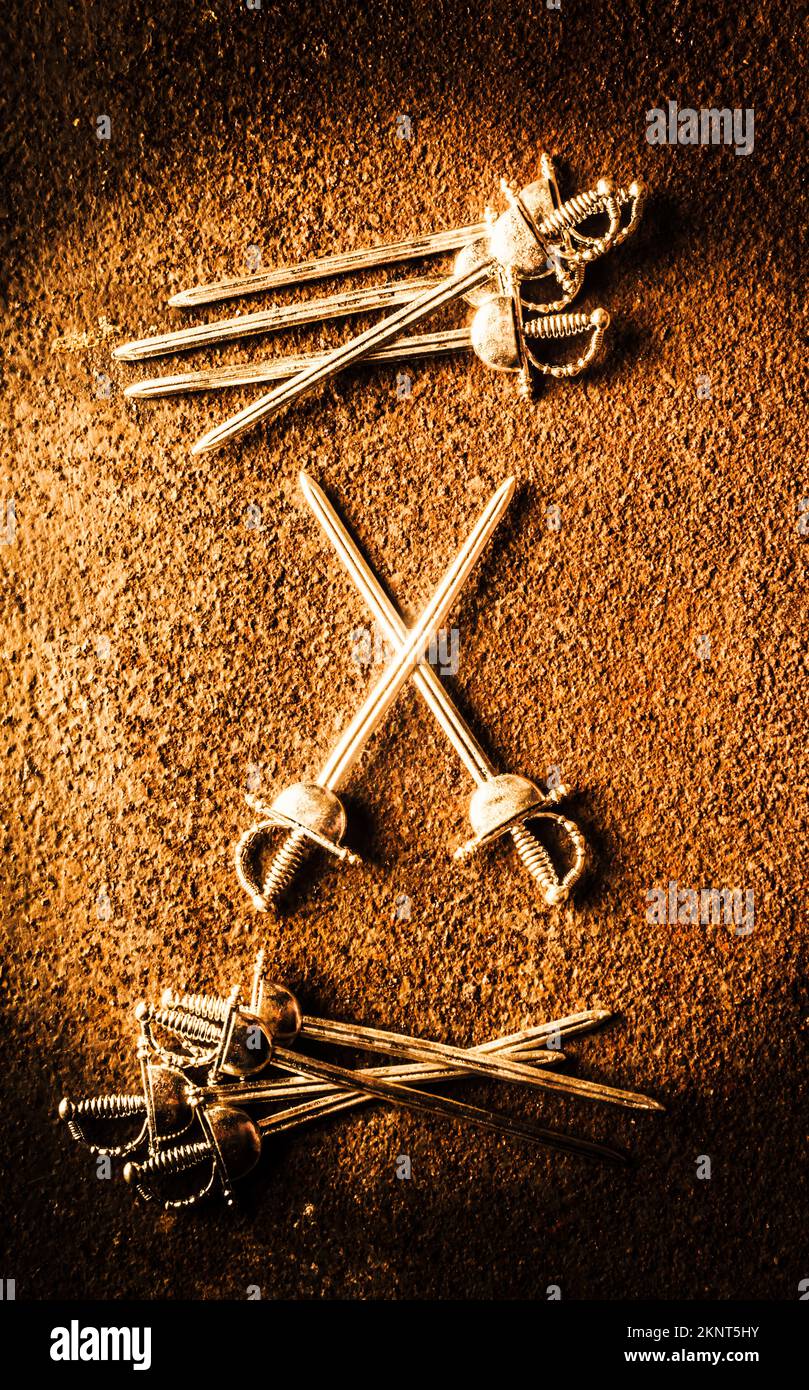 A medieval knight with his sword drawn hi-res stock photography and ...