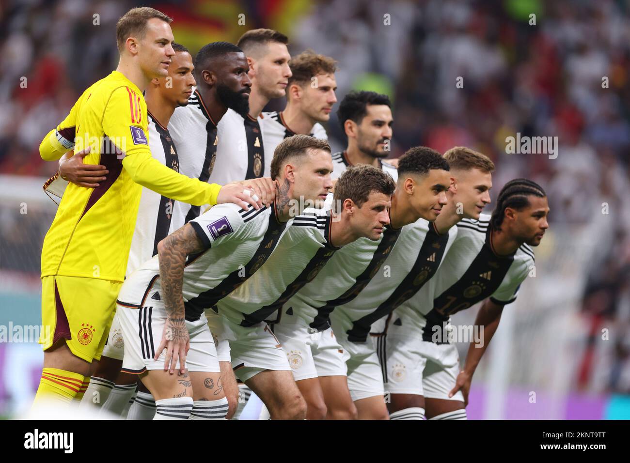Al Khor, Qatar. 27th Nov, 2022. Germany team group line-up (GER ...