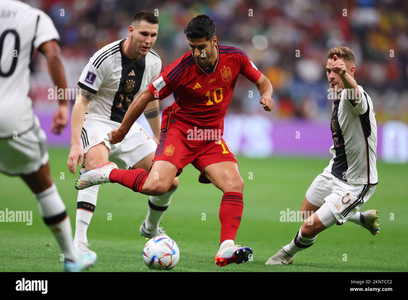 Al Khor, Qatar. 27th Nov, 2022. (L to R) Niklas Sule (GER), Marco ...