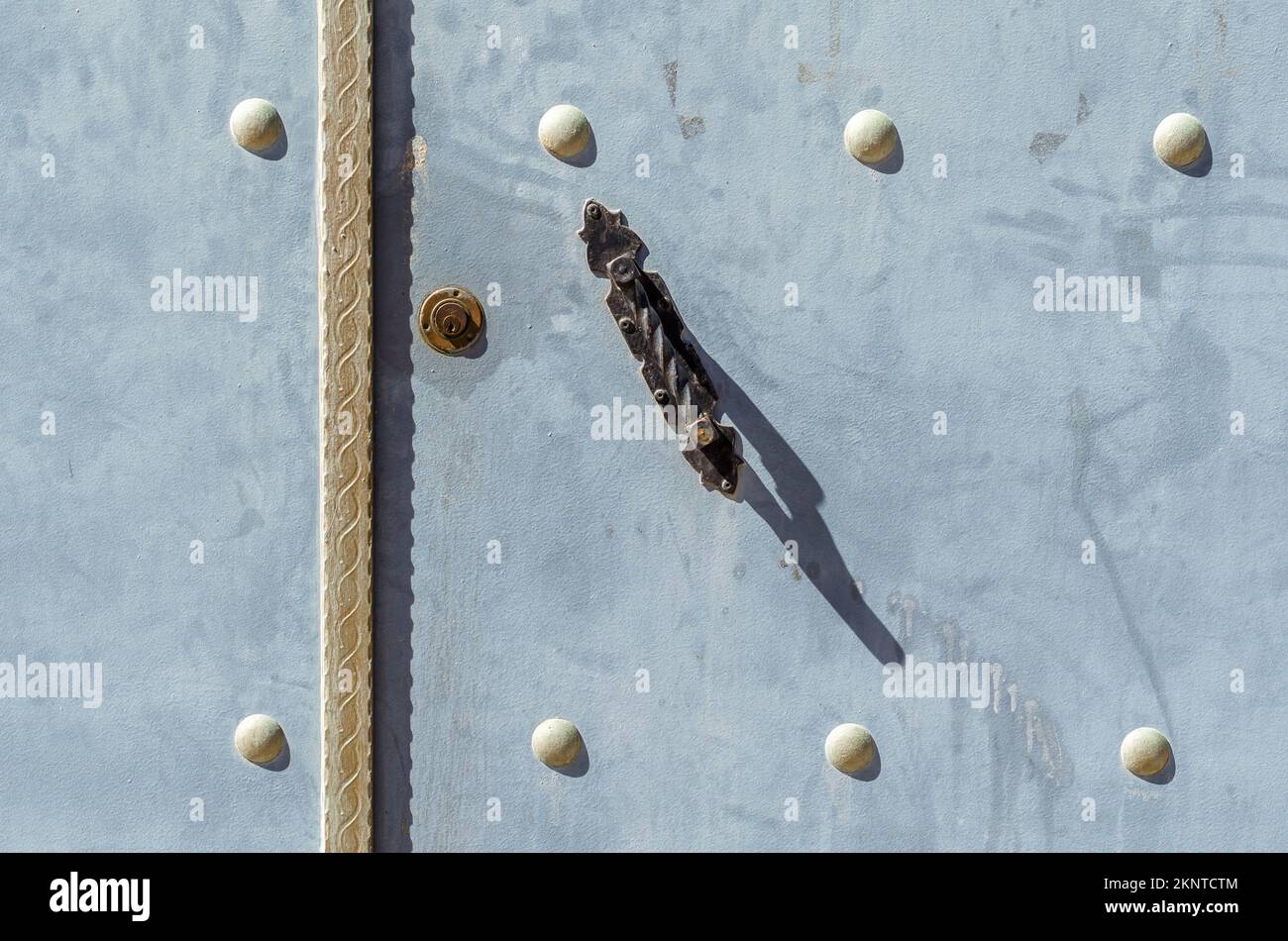 Architectural detail, lock and handle of a door Stock Photo - Alamy