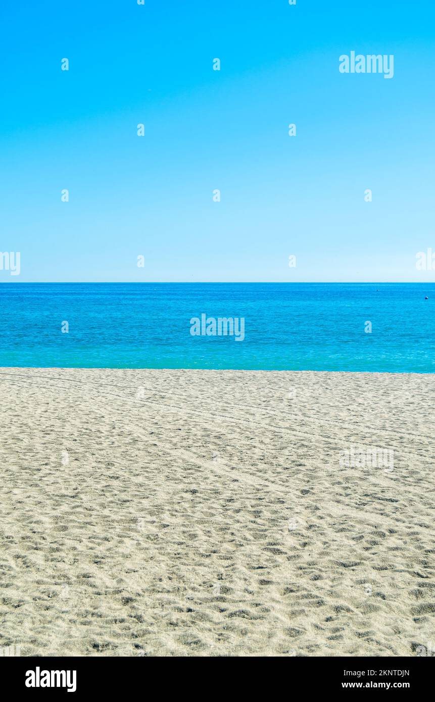 View of the beach of Fuengirola, Andalusia, southern Spain Stock Photo ...