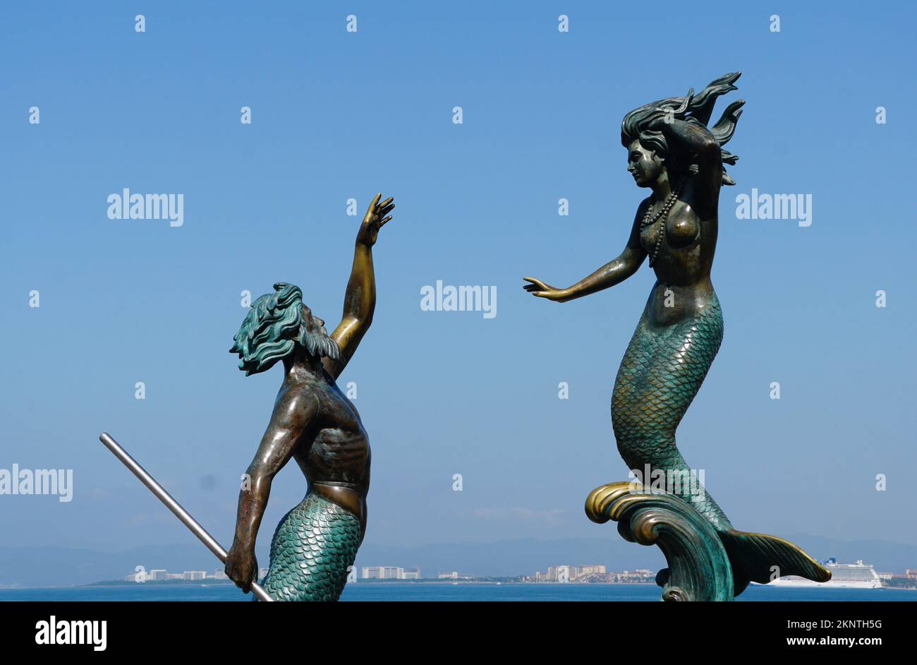 Puerto Vallarta, Mexico - November 9, 2022 - The popular statue of the ...