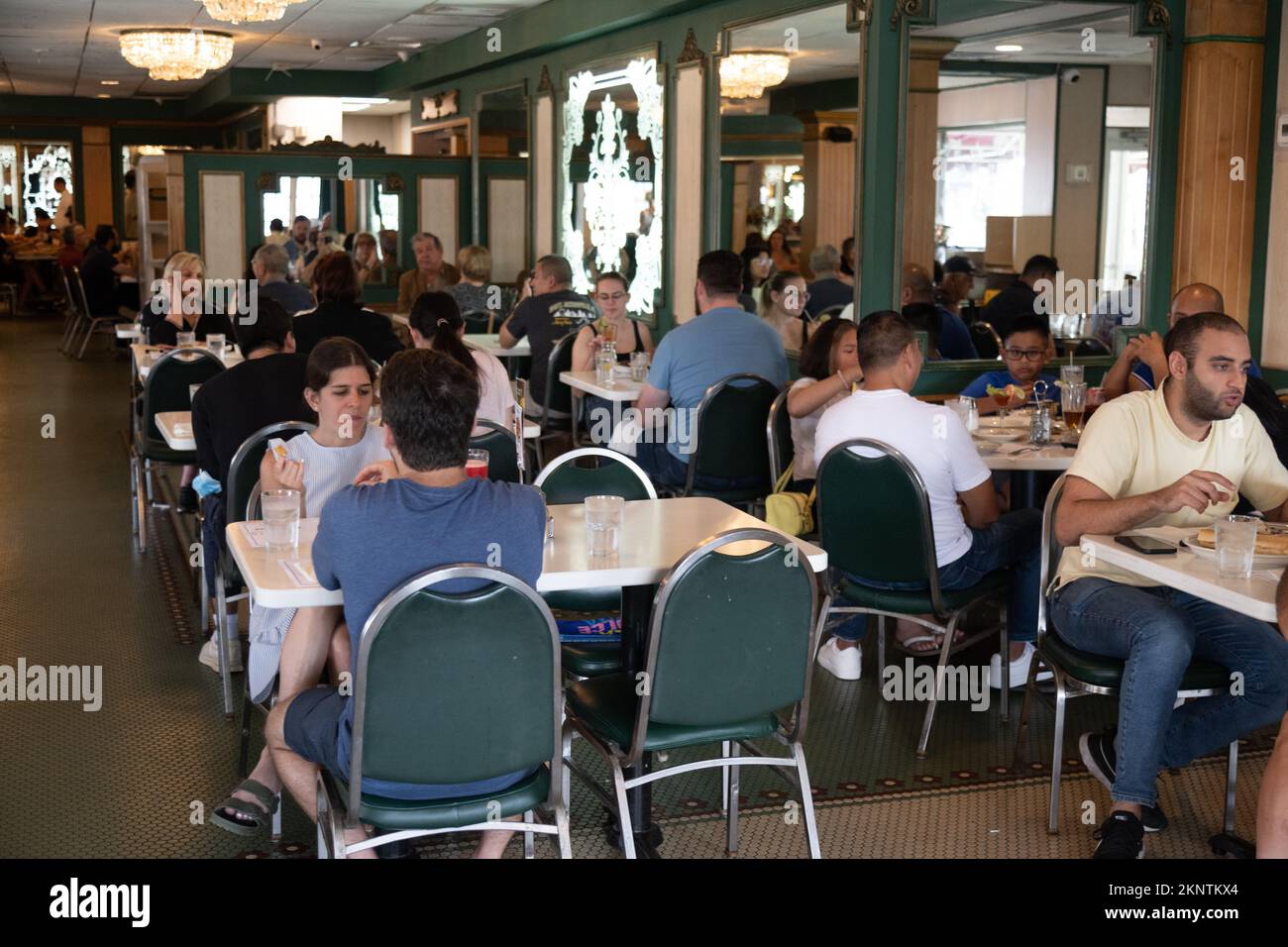 Atmosphere of guests eating at the restaurant. Felipe Valls Sr ...