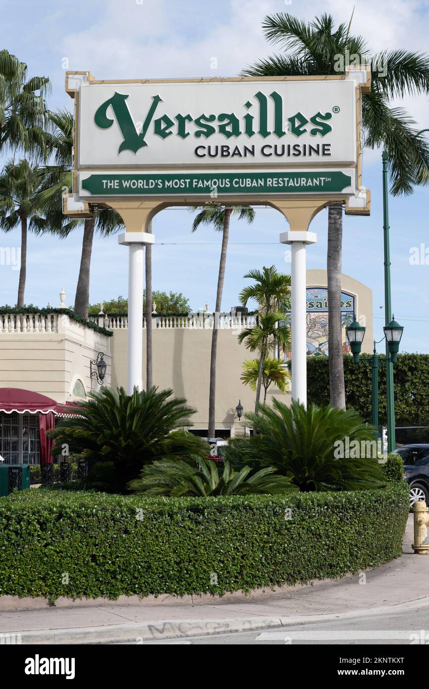 Miami, USA. 27th Nov, 2022. The exterior of Versailles restaurnat ...