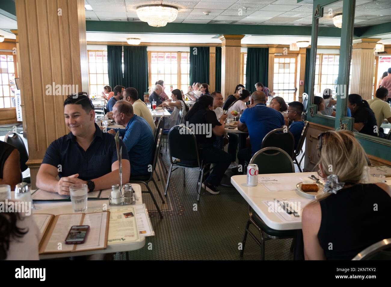 Atmosphere of guests eating at the restaurant. Felipe Valls Sr ...