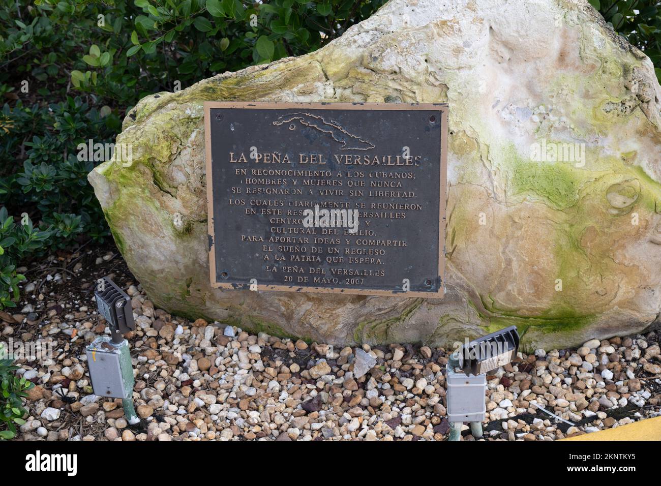 Miami, USA. 27th Nov, 2022. A plaque displayed outside of the ...