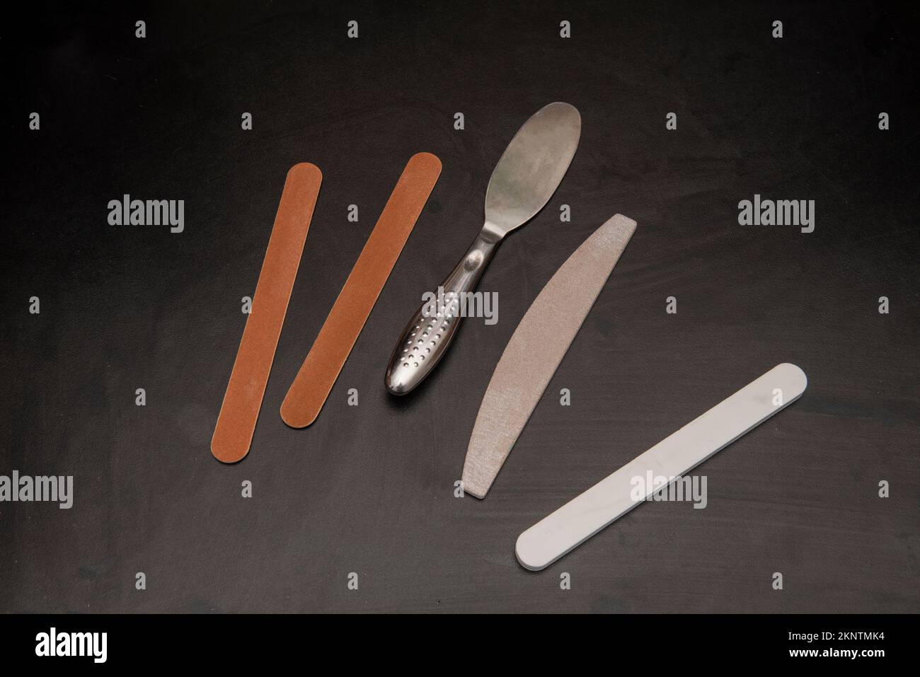 Files of different sizes and textures to perform manicures in a beauty ...