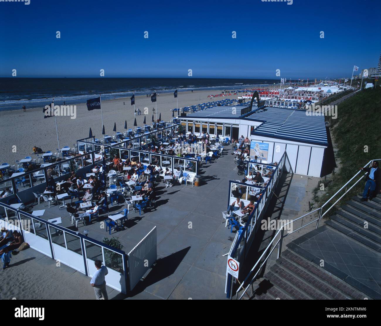 Holland, Zuid, The resort with it's broad sandy beach and restaurants ...