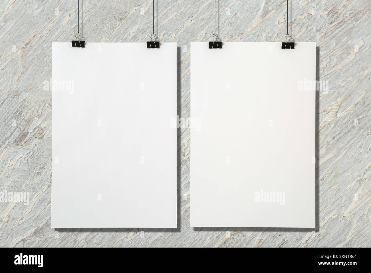 Blank posters on light grunge background Stock Photo - Alamy