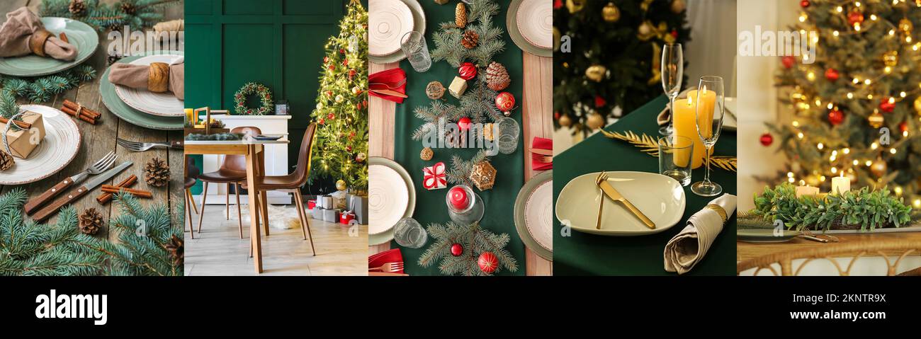 Collage different christmas table hi-res stock photography and images ...