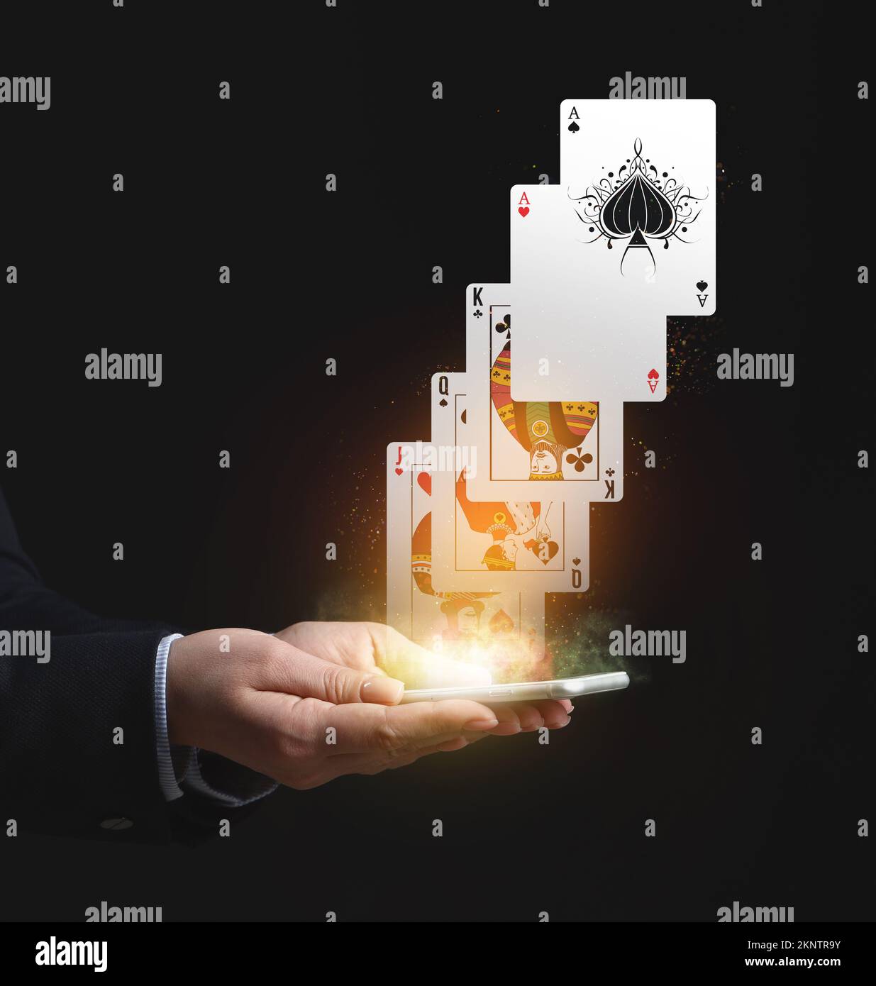 Flying cards hi-res stock photography and images - Alamy