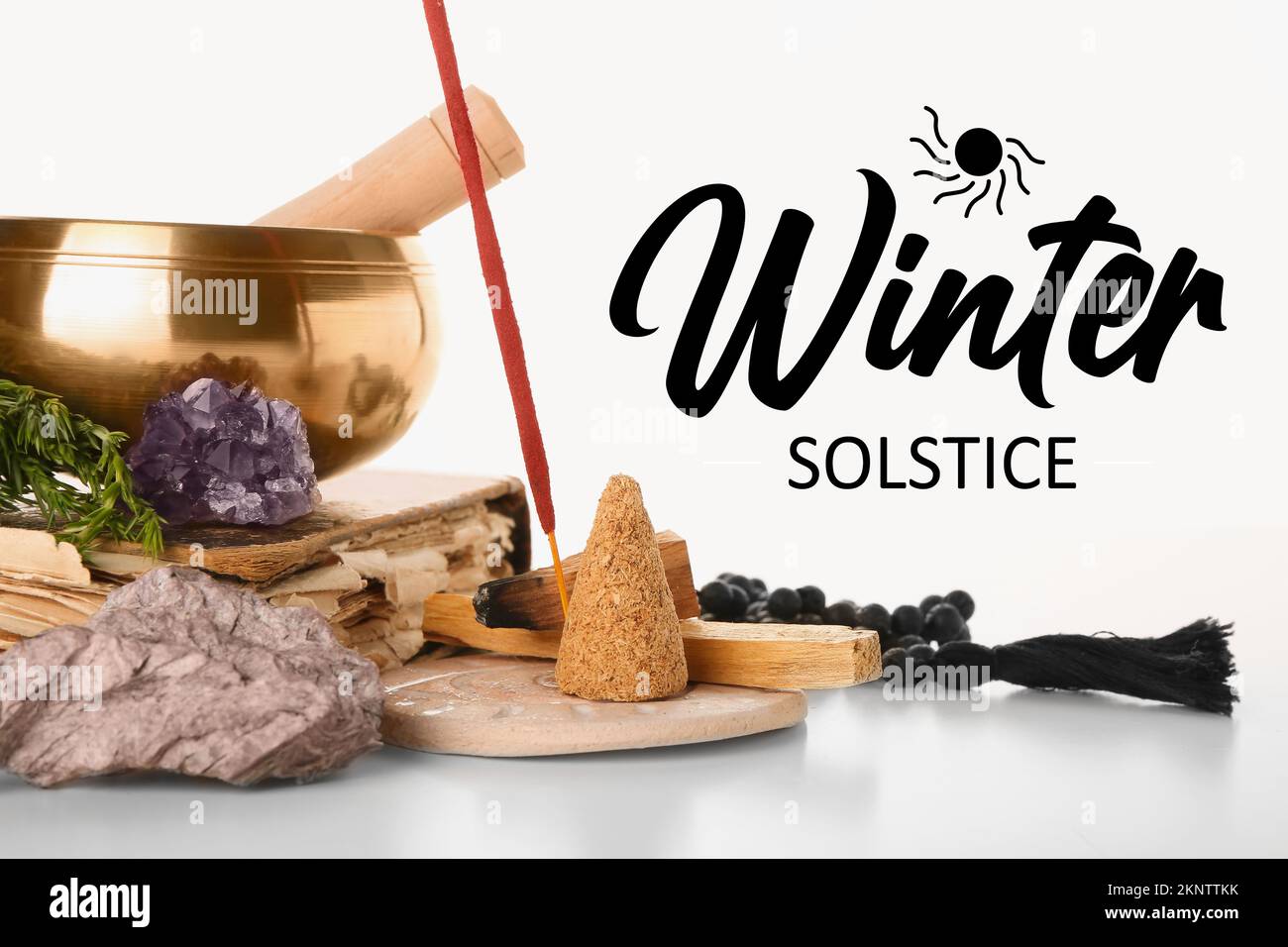 Beautiful greeting card for Winter Solstice celebration Stock Photo - Alamy