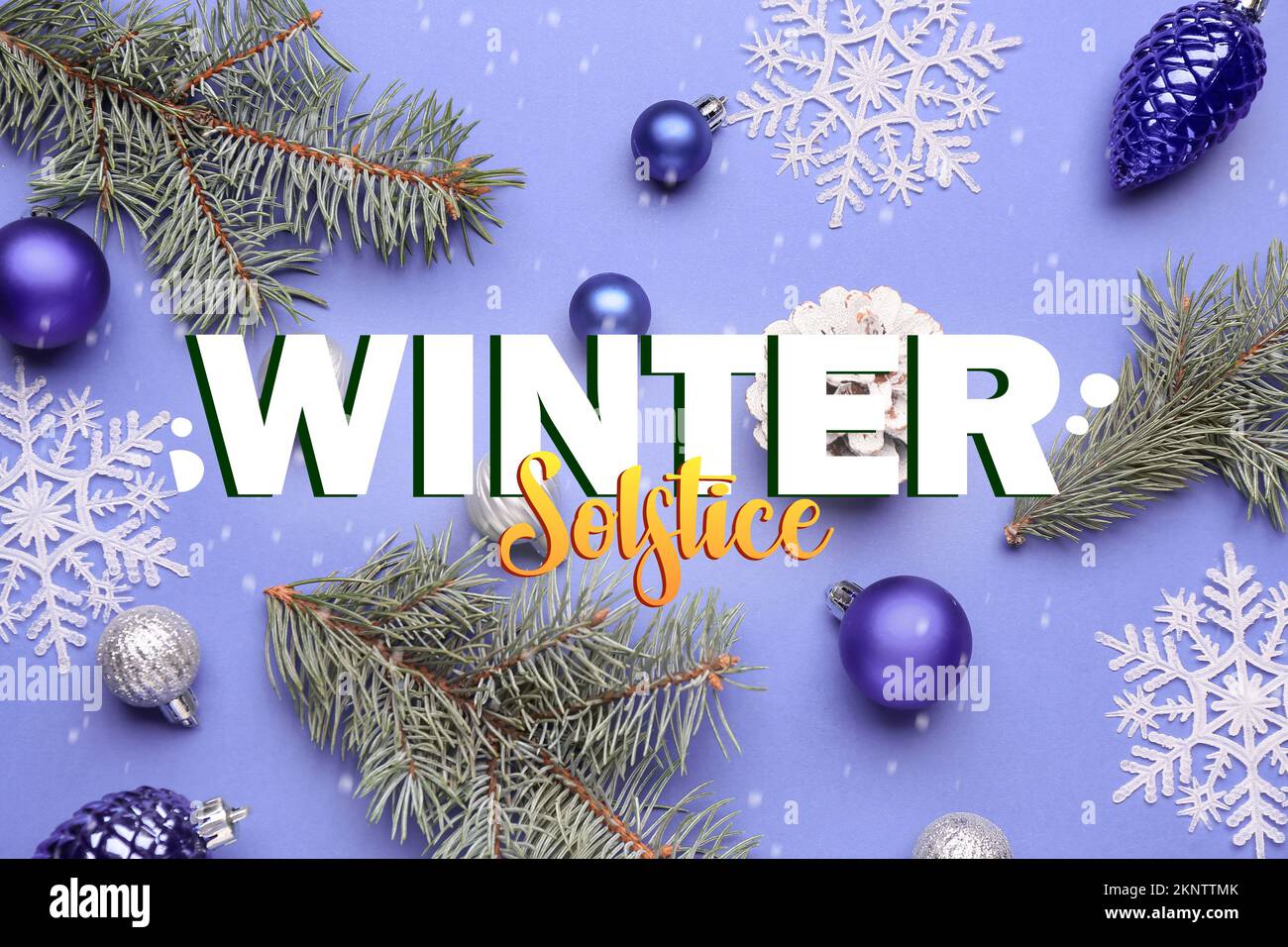 Beautiful greeting card for Winter Solstice celebration with ...