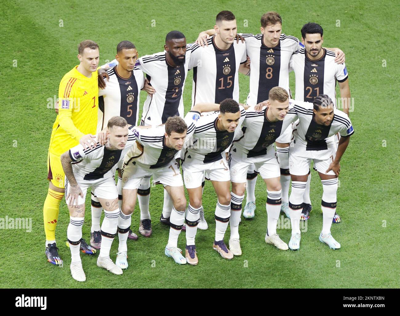 Germany's starting eleven pose for a team photo ahead of a World Cup ...