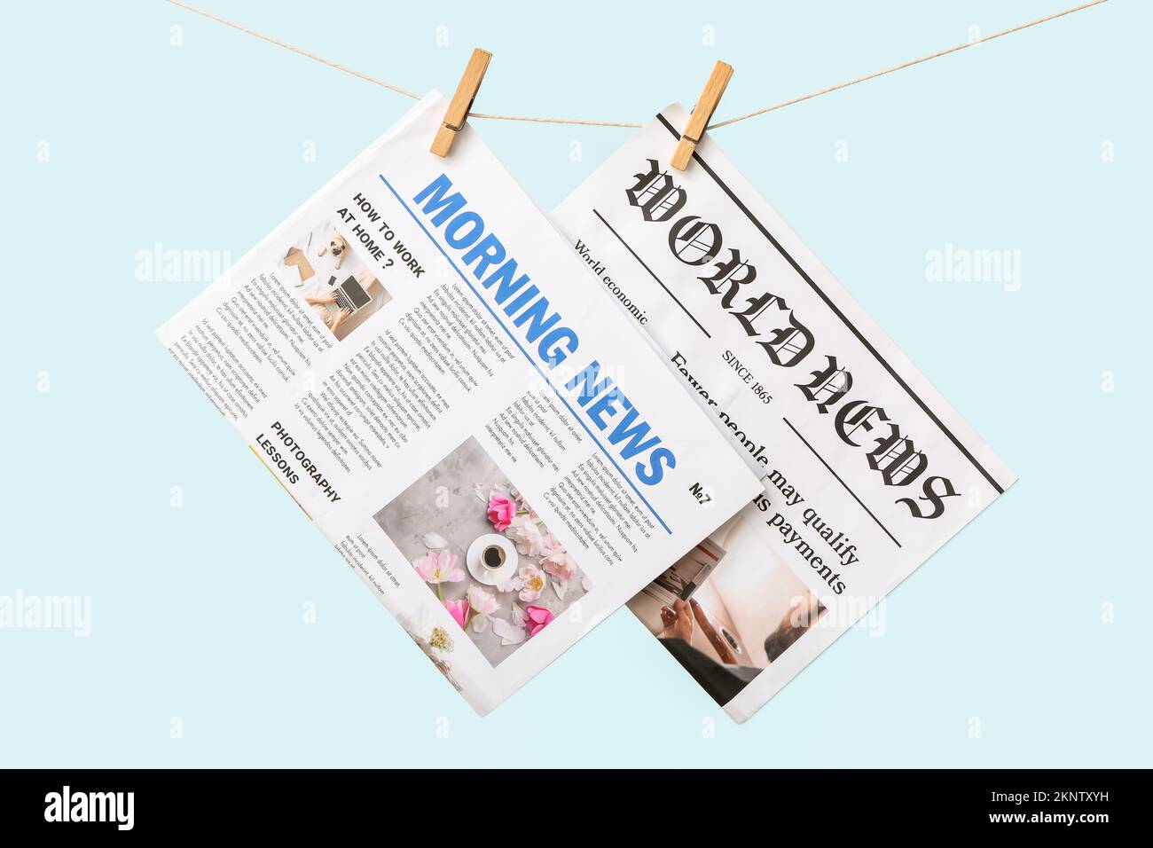 Hanging newspapers hi-res stock photography and images - Alamy