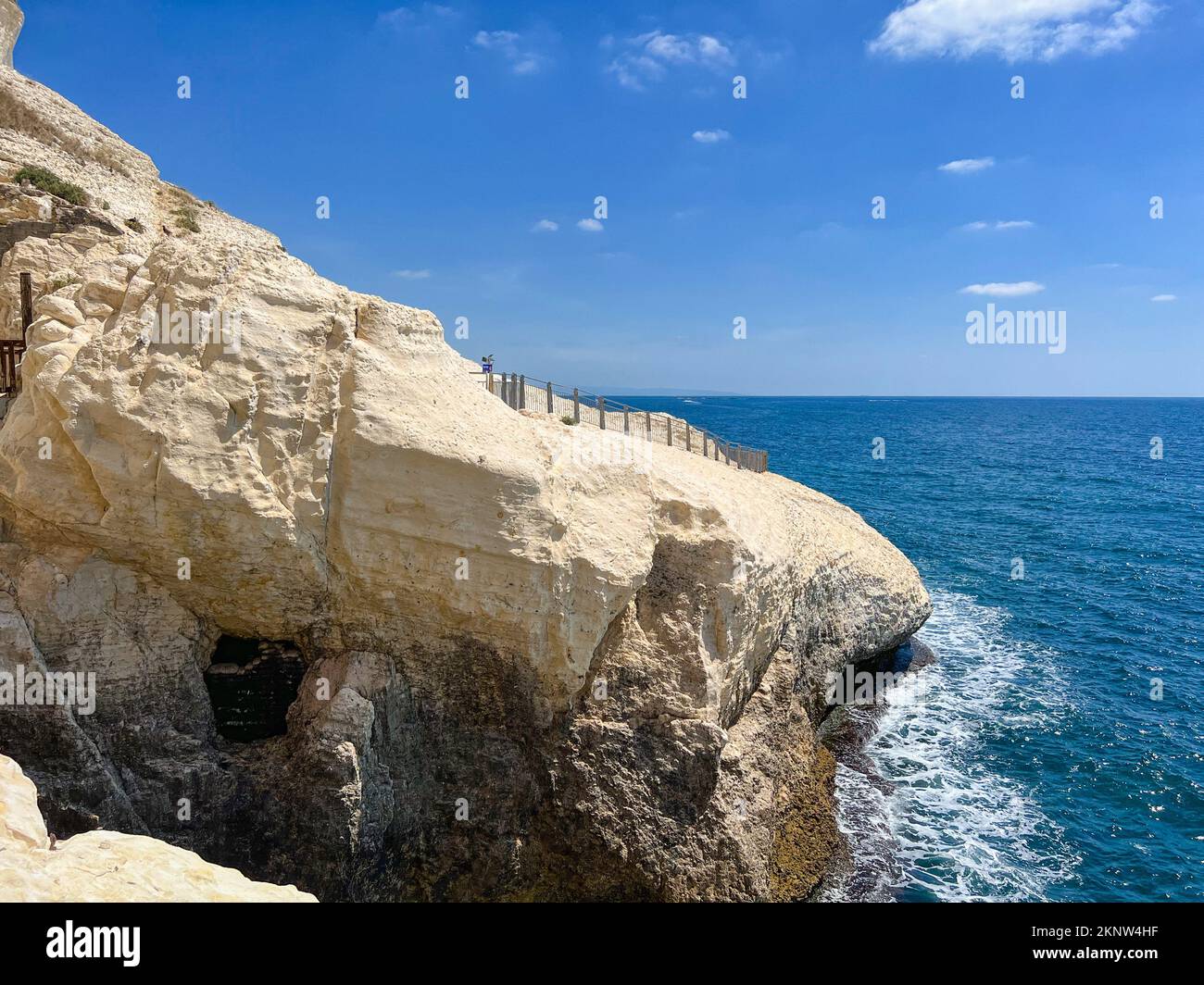 View of observation deck on cliff Stock Photo - Alamy