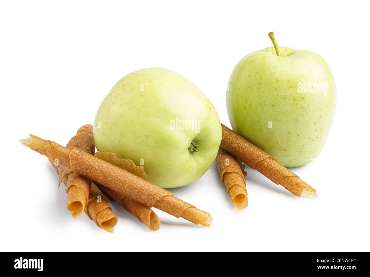 Delicious apple pastilles isolated on white background Stock Photo - Alamy