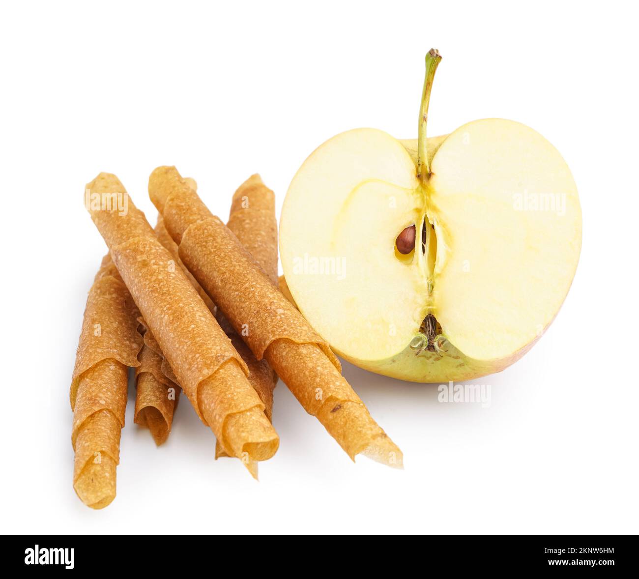 Delicious apple pastilles isolated on white background Stock Photo - Alamy