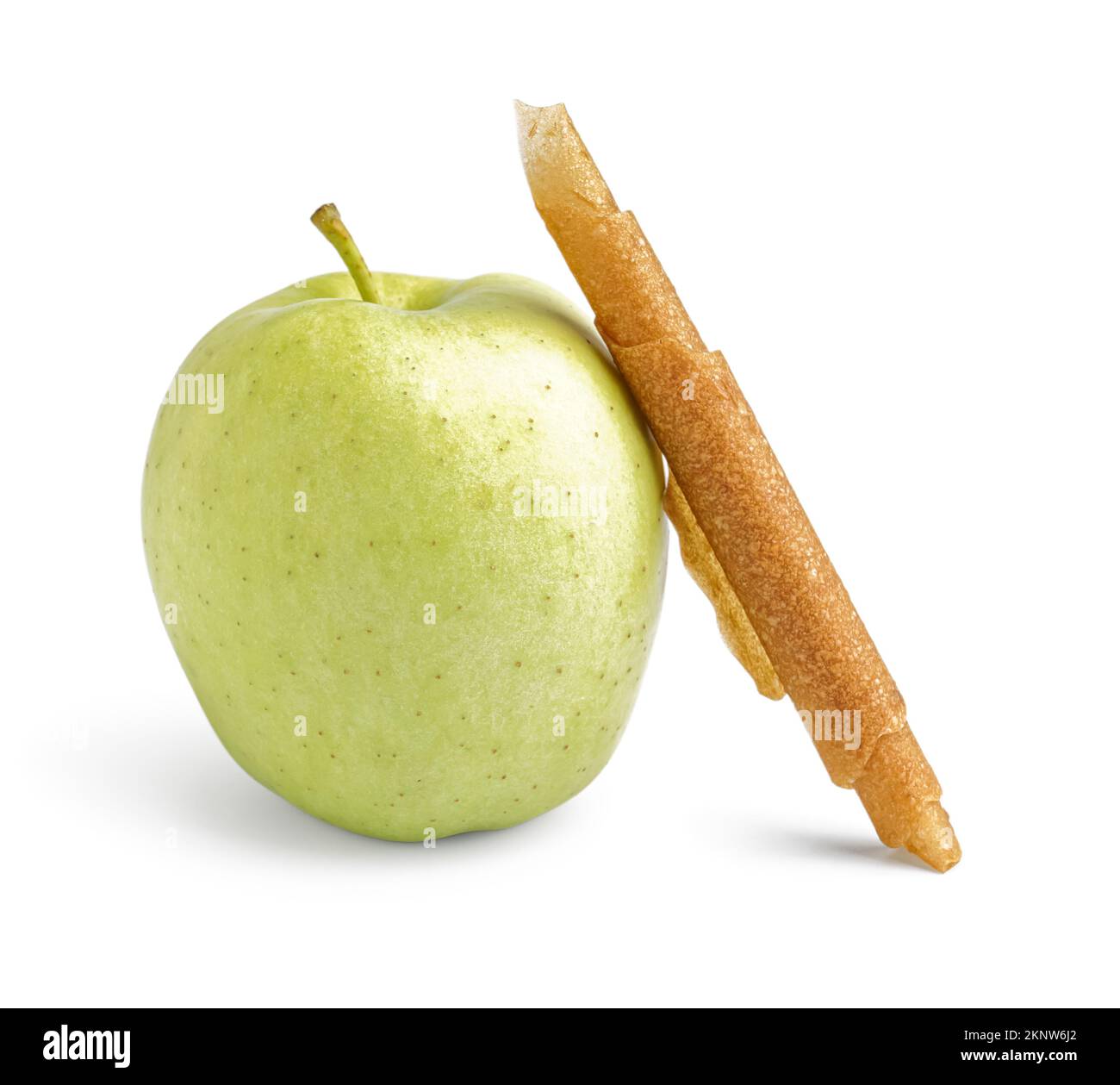 Delicious apple pastille on white background Stock Photo - Alamy