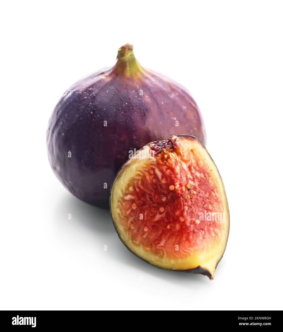 Fresh ripe figs isolated on white background Stock Photo - Alamy