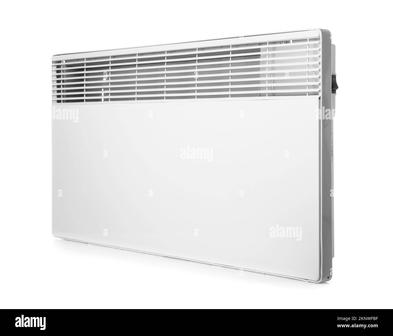 Electric radiator on white background Stock Photo - Alamy