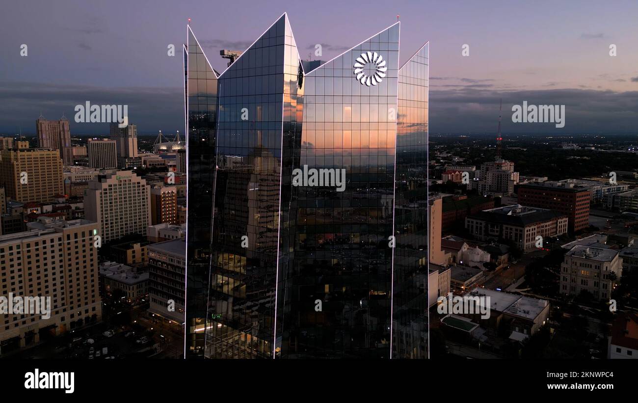 Frost Bank Tower in San Antonio Texas from above - SAN ANTONIO, UNITED ...