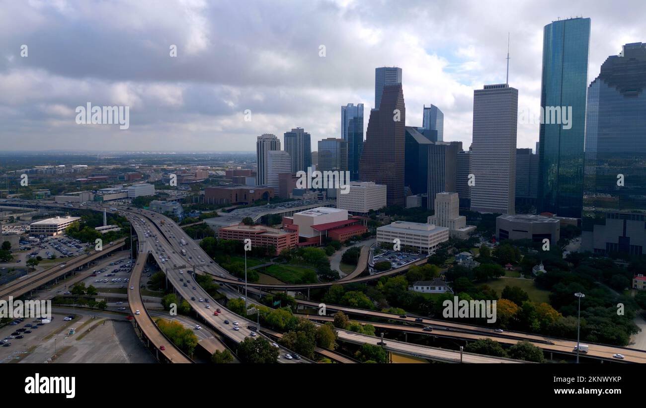 Skyline of Houston Texas on a misty day - HOUSTON, UNITED STATES ...