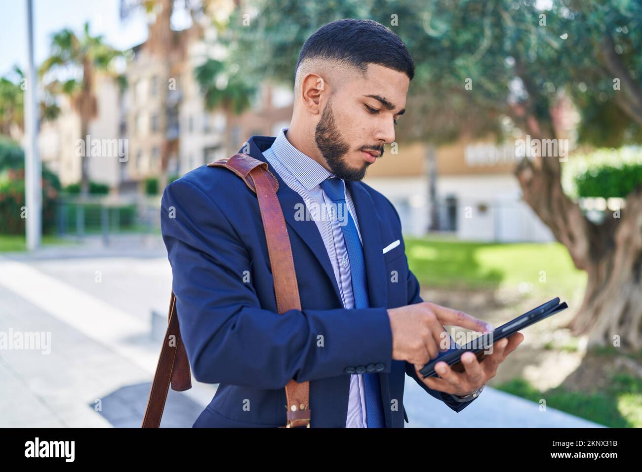 Employee using touchpad green screen hi-res stock photography and ...