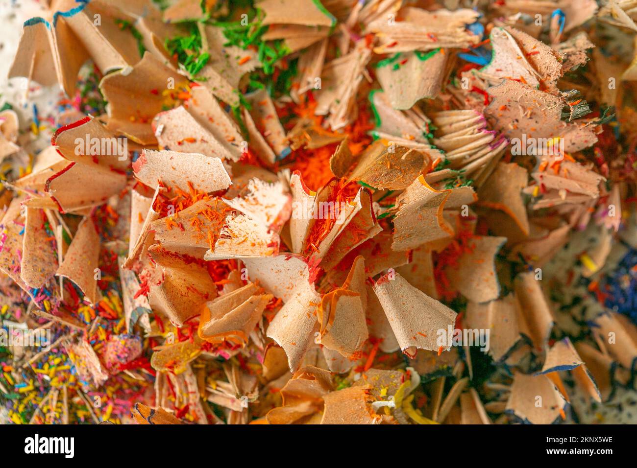 Pencil shavings background.Drawing and creativity.Pencil shavings ...