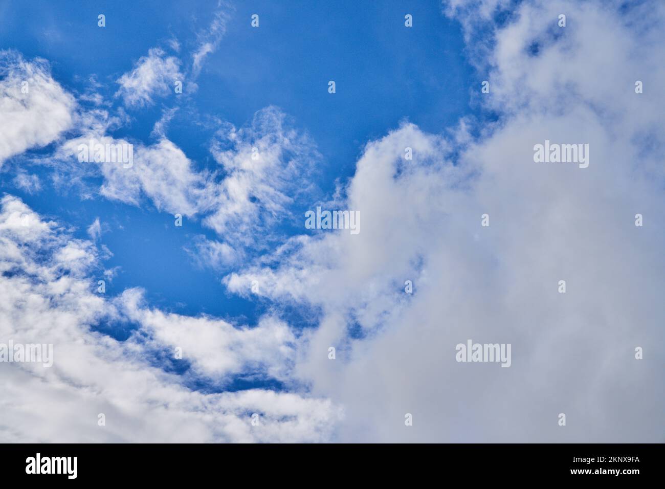Beatiful blue sky with clouds on a sunny day Stock Photo - Alamy